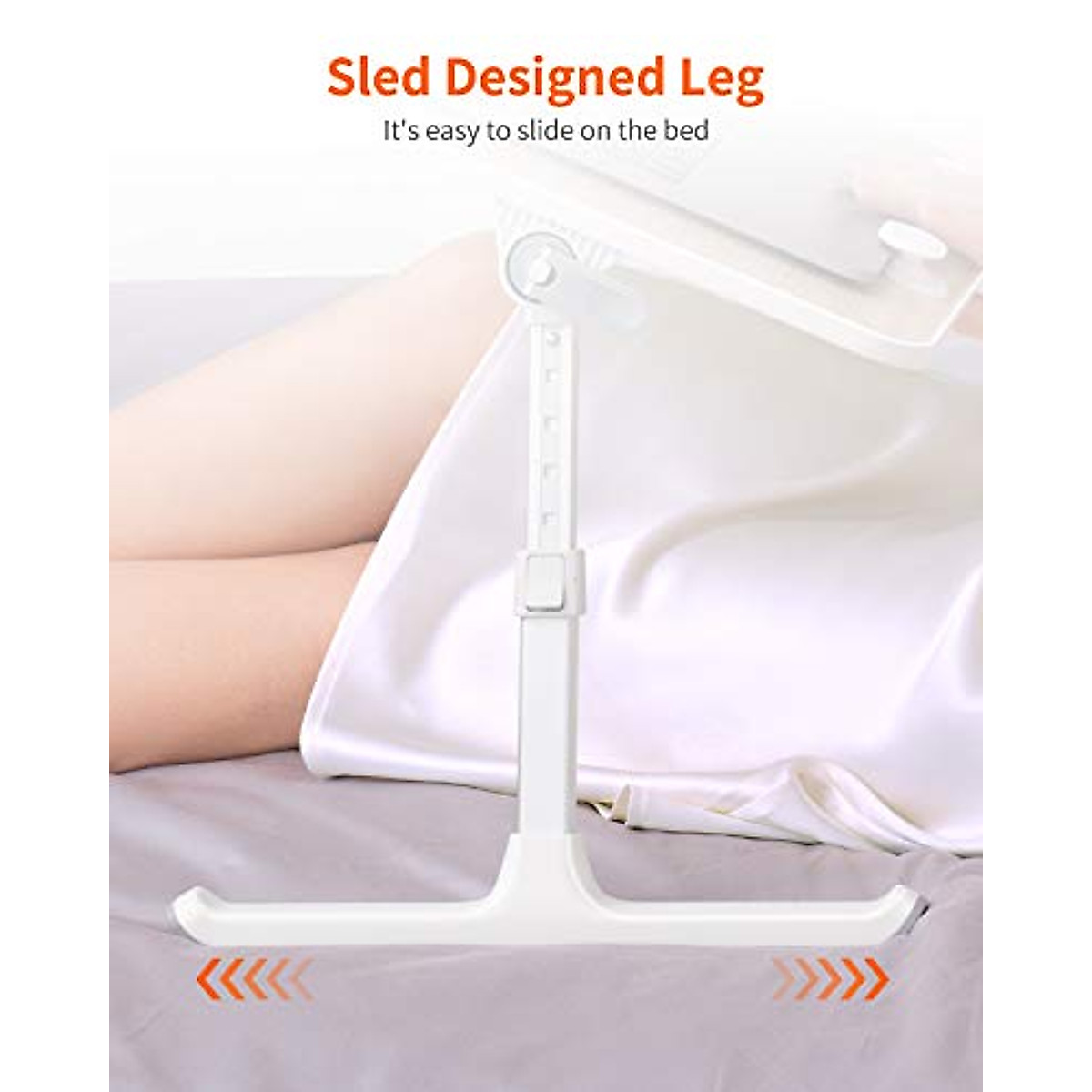 Laptop Desk for Bed, SAIJI Lap Desks Bed Trays for Eating Writing, Adjustable Computer Laptop Stand, Foldable Lap Table in Sofa and Couch（23.6 x 13Teak