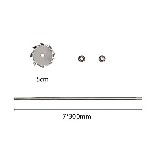 YUCHENGTECH Dispersing Disc Dispersion Impeller Dispersing Machine Blade Paddle Impeller Stainless Steel 5cm Disc with 7X300mm Rod （1.96″disc with 0.27″X11.8″Rod）