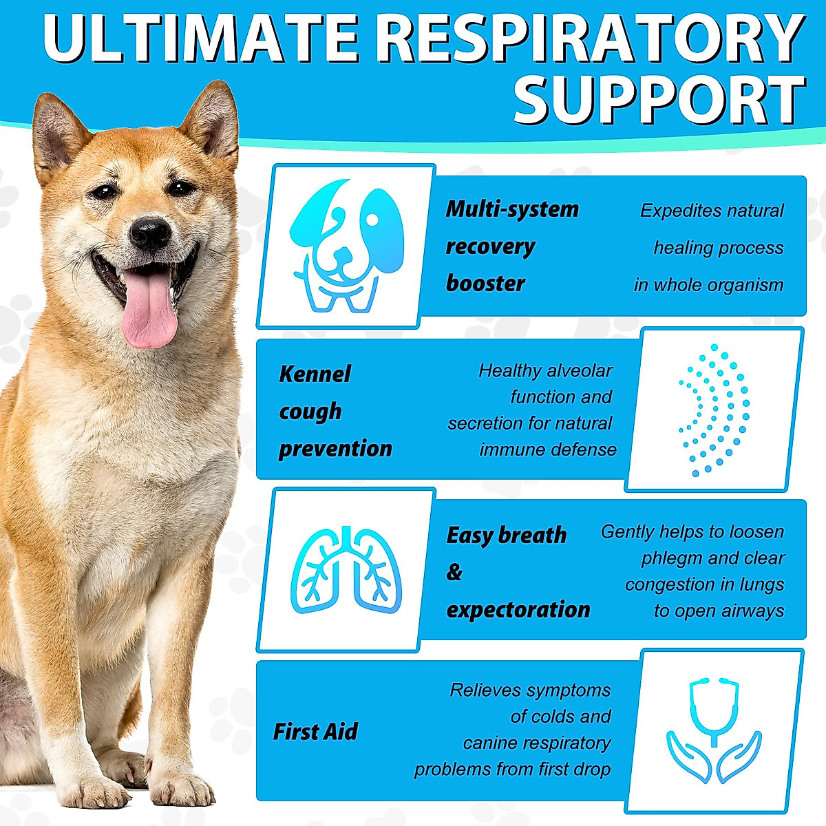 Dog Cough Treatmen - Kennel Cough for Dogs - Dog Allergy Relief - Natural Cough Supplement for Dogs - Herbal Drops for All Breeds & Sizes Natural Cough Supplement for Dogs