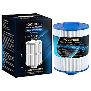 POOLPURE PAS50SV-F2M Spa Filter Replaces Unicel 6CH-502, Filbur FC-0311, Excel Filters XLS-604, Baleen AK-90161, Magnum AR50, Master Deluxe M60506 Hot Tub Filter, 1PACK