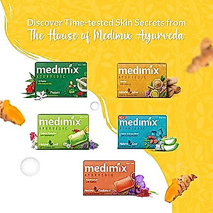 Medimix Ayurvedic Turmeric & Argan Oil Bathing Soap, 125Gm (4+1 Offer Pack)
