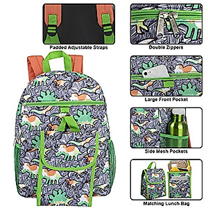 Trail maker Backpack with Lunch Bag for Boys Elementary School, Middle School Backpack Set for Kids