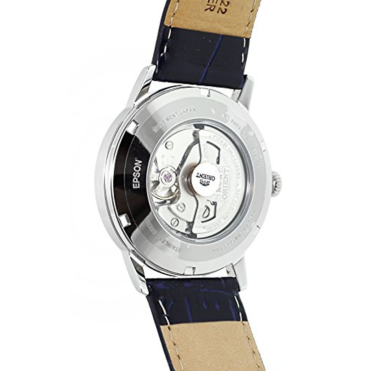 ORIENT Classic Mechanical"Esteem" Open Heart Blue Sunray Leather Watch RA-AG0011L