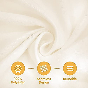 6 Pack Ivory Tablecloths for 6 Foot Rectangle Tables 60 x 102 Inch - 6ft Rectangular Bulk Linen Polyester Fabric Washable Long Table Clothes for Wedding Reception Banquet Party Buffet Restaurant