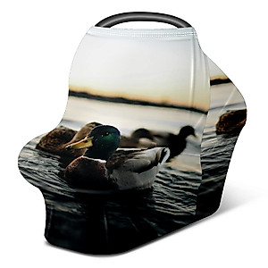 Baby Car Seat Covers Duck Animal Multi- use Breastfeeding Scarf, CarSeat Canopies for Newborn