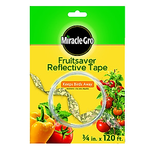 Miracle-Gro SMG12138W 3/4" x 120' Scare Tape, Holographic