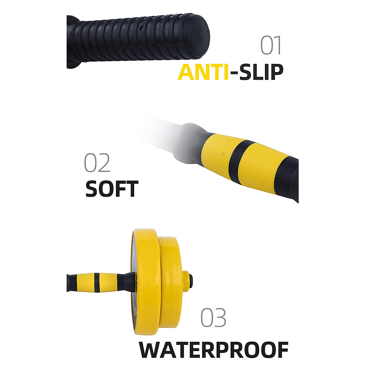 Nice C Adjustable Weights Dumbbells Set, Dumbbell Set, Home Weights 2-in-1 Set, 22-33-44-55-66-88 Non-Slip, All-Purpose, Gym