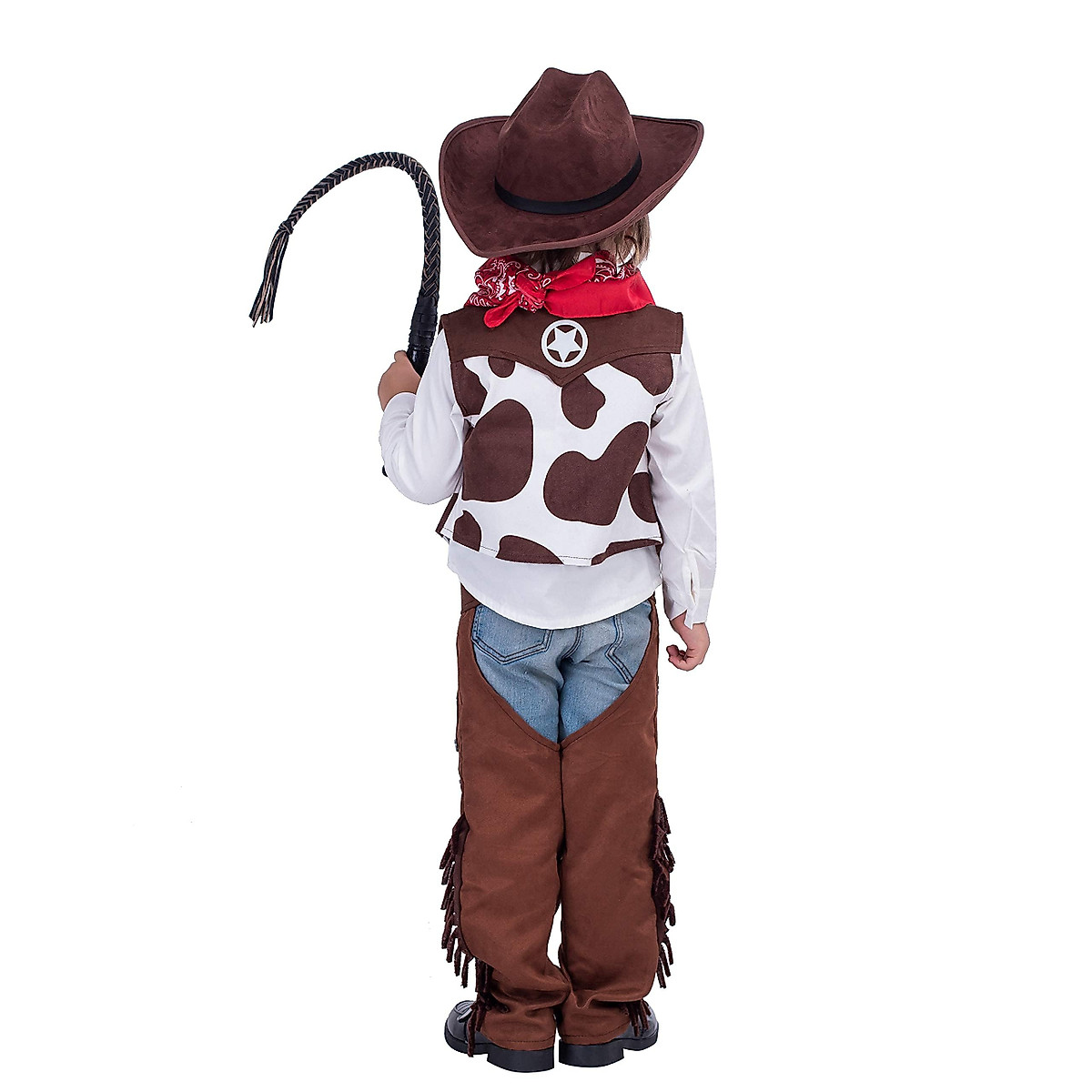 Spooktacular Creations Cowboy Costume Cowboy Hat Deluxe Set for Kids Halloween Party Dress Up,Role Play and Cosplay (S(5-7yr))