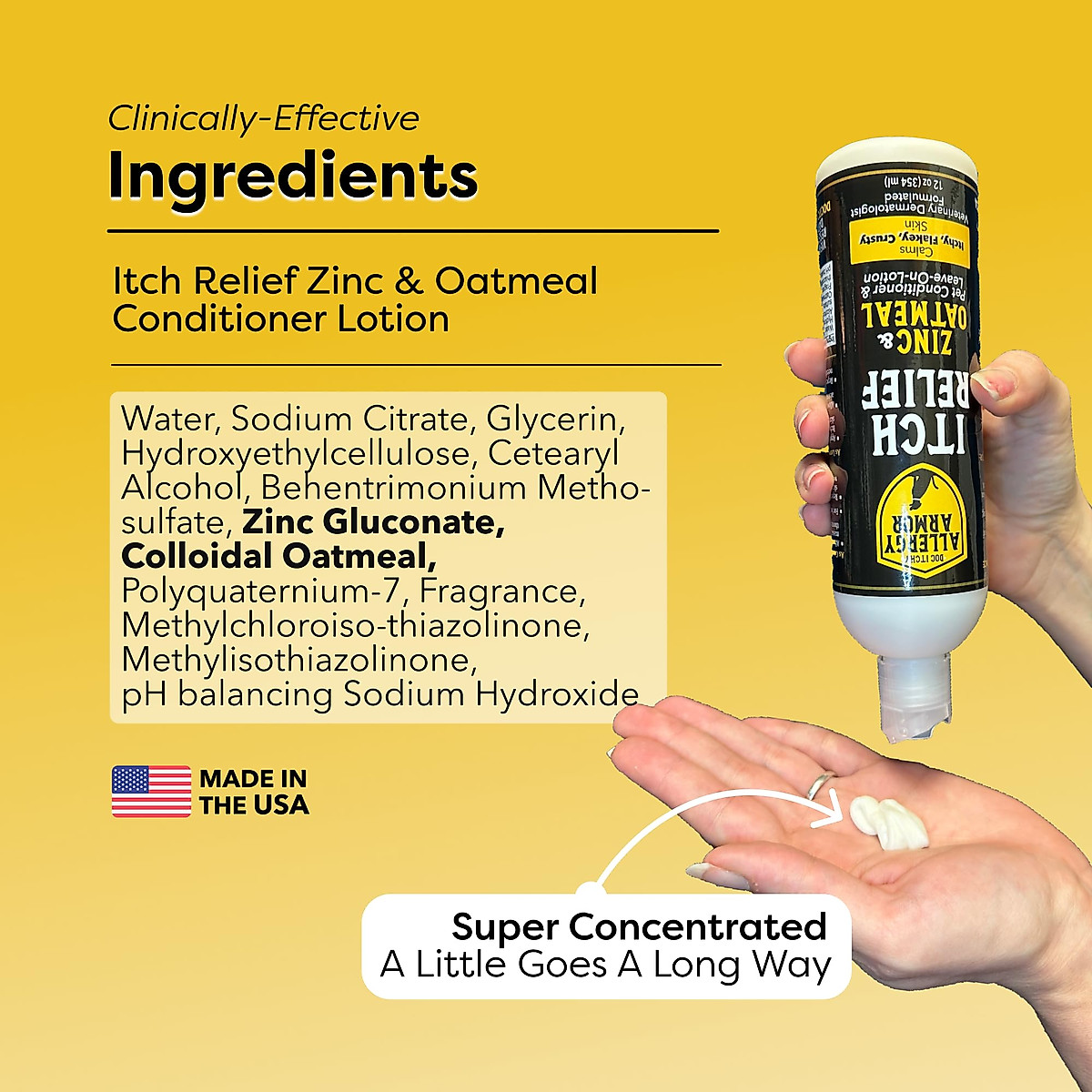 Doc Itchy: Allergy Armor Itch Relief Conditioner & Leave-on-Lotion | Clinical-Strength Zinc & Oatmeal | Banish Rashes, Calm Itch, Rebalance Skin Microbiome | Nurture Skin Health | Made in USA | 12 oz