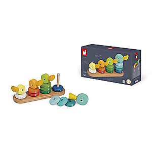 Janod Zigolos Duck Family Stacking Toy – Ages 1+ - J08212