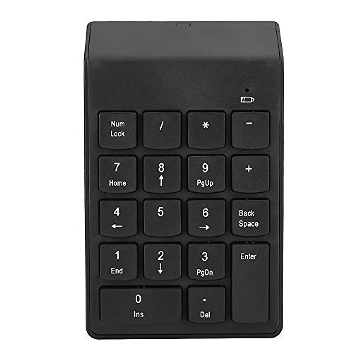 Mini Wireless Numeric Keypad, 2.4GHz Wireless 18-Key Silent Financial Accounting Number Pad, for Laptop, Notebook, PC, Desktop (Black)