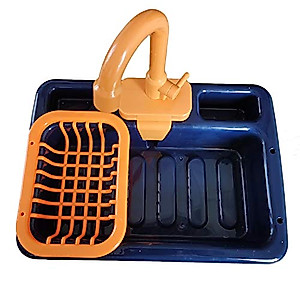 Activane Bird Bath Tub, Parrot Automatic Bathtub with Faucet, Bird Shower Bathing Tub Feeder Bowl for Pet Small Medium Parrot Parakeet Cockatiel Conure