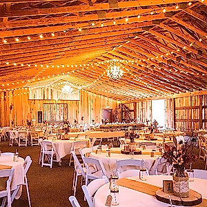 GLUROO 120FT LED String Lights, G40 Bulbs, Waterproof Dimmable Globe Hanging Cafe, Bistro Lights for Outside, 2Packs * 60ft