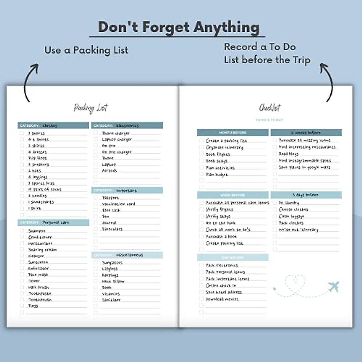 Lamare Travel Journal For Women - Cute Travel Notebook, Bucketlist, Roadtrip & Vacation Planner – Great and Fun Travel Planner Gift, Undated Travel Diary and Travel Planner Organizer for Women