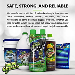 Green Gobbler Ultimate Main Drain Opener | Drain Cleaner Hair Clog Remover | Works On Main Lines, Sinks, Tubs, Toilets, Showers, Kitchen Sinks | 64 fl. oz.