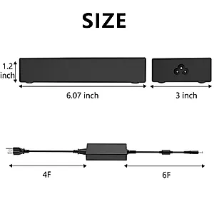Adapter for Dell 15 17 G5 (5587/5590) G3 (3579/3379/3590) G7 (7588/7590/7790) for Alienware M13 M15 M17 M14x M15x M17x Area-51m DA180PM111 Laptop Power Supply Charger Cord