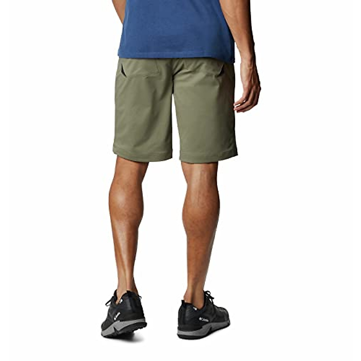Columbia Men's Tech Trail Short, Stain Resistant, Sun Protection, Stone Green, 36