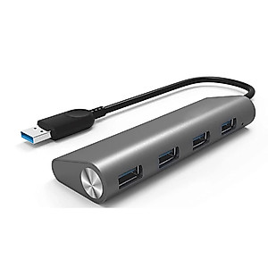 SHYPT 4-Port USB 3.0 Aluminum Alloy Hub Multi-Function High Speed Adapter for Laptop
