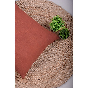 Trade Star Authentic Large Cushion Case Ethnic Luxurious Farmhouse Decor Modern Rustic Home Decor Pillow Cover Mudcloth Throw Pillow Cover (Rust (Solid), 14 X 22 Inch)