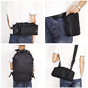 WintMing Military Tactical Backpack 45+10L Army 3 Day Assault Pack Molle Camping Hiking Rucksack Traveling Daypack