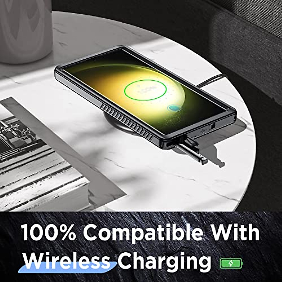 Temdan for Samsung Galaxy S23 Ultra Case,Waterproof Built-in Lens & Screen Protector[Full Body Shockproof][12 FT Military Drop Proof][Dustproof][IP68 Underwater] Case for Galaxy S23 Ultra 6.8’’-Black