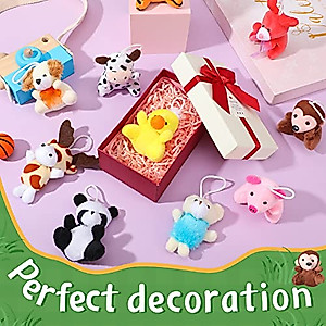 150 Pcs Mini Stuffed Animal Toys Bulk Keychain Decoration Small Plush Animal 2.4 In Tiny Small Animal Toys Small Animal Plush Toy Assortment Set for Kids Party Favors Goodie Bag Fillers Carnival Prize