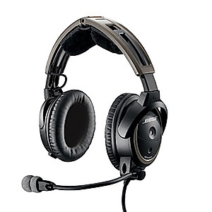 Bose A20 Aviation Headset with Bluetooth Dual Plug Cable, Black