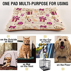 Coikll Pattern Pet Bed Pad Soft Dog Bed Mat with Anti-Slip Bottom, Machine Washable Crate Pad Mattress for Dog Sleeping- 36 * 24inches