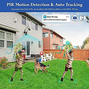 Uniter 4K Solar Security Cameras Wireless Outdoor, 2.4g & 5g WiFi PTZ Camera Battery Powered, 360°View Home Security Systems with Color Night Vision, Spotlight Siren, PIR Sensor, IP66