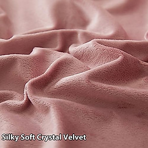 LIFEREVO Pom-poms Velvet Bed Body Pillow Cover, Long Fuzzy Body Pillow Pillowcase Cover 20x54, Boho Tassel Microfiber Full Bed Pillowcase for Kids Girls Teen Women Adults, Zipper Closure, Old Pink