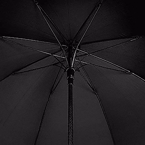 DAVEK ELITE UMBRELLA (Classic Black) - Quality Cane Umbrella with Automatic Open, Strong & Windproof