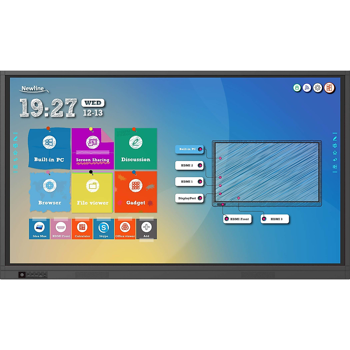 Newline 65" 4K Touch Screen Display Interactive RS+ Series