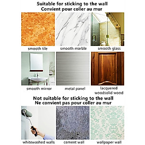 Taspooke 20cm Hole-free spice rack, kitchen wall-mounted seasoning rack,304 stainless steel practical storage rack, toilet cosmetic storage rack, toiletry storage rack (40cm+ black)