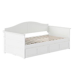 Acadia Twin Wood Daybed with Set of 2 Drawers in White