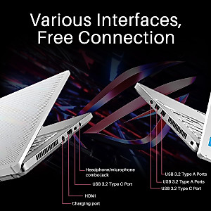 ASUS ROG Zephyrus Gaming Laptop 2023 Newest, 14" FHD 144HZ Display, AMD Ryzen 7 5800HS(Up to 4.4 GHz), NVIDIA GeForce RTX 3060 Graphics, 16GB RAM, 1TB SSD, Bluetooth, Wifi6, Windows 11 Home, White