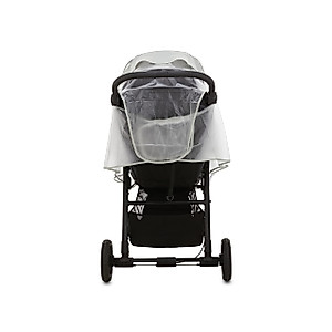 First Essentials Stroller Rain Cover Universal, Baby Travel Weather Shield, Windproof Waterproof, Protect from Dust Snow (Clear)