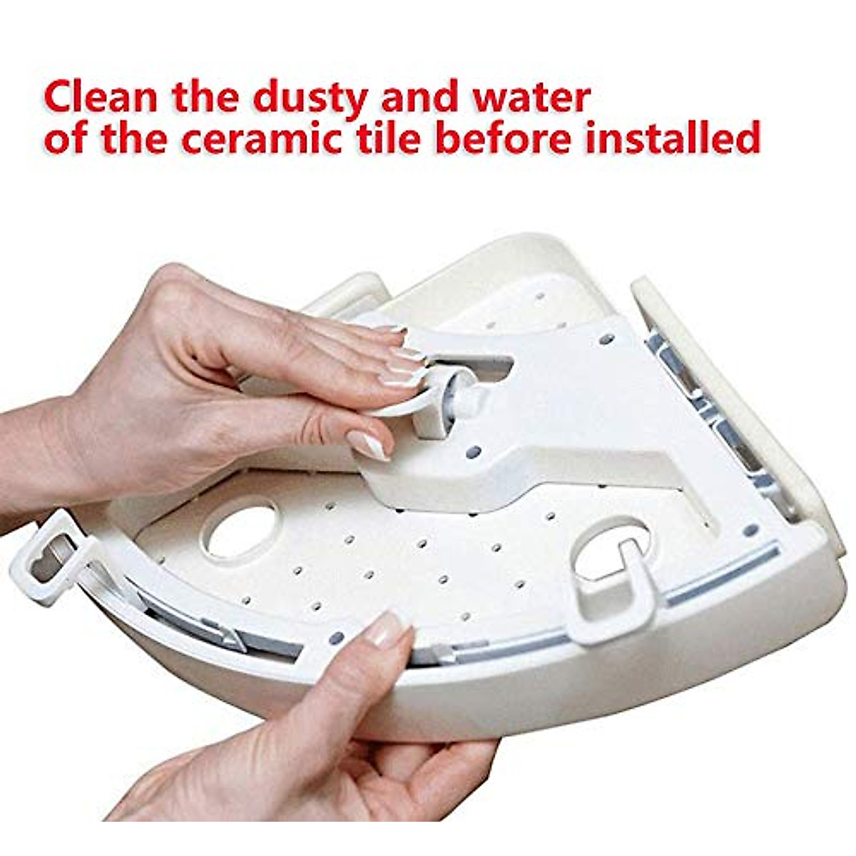 TAUFAOD New Triple Corner Shelf,Storage Holder,Bathroom Snap Up Corner Shelf Rack Triangle Grip Wall Mount Holder for Kitchen Toilet Strong Suction Wall Mount Shelf Storage Basket (No Drilling)