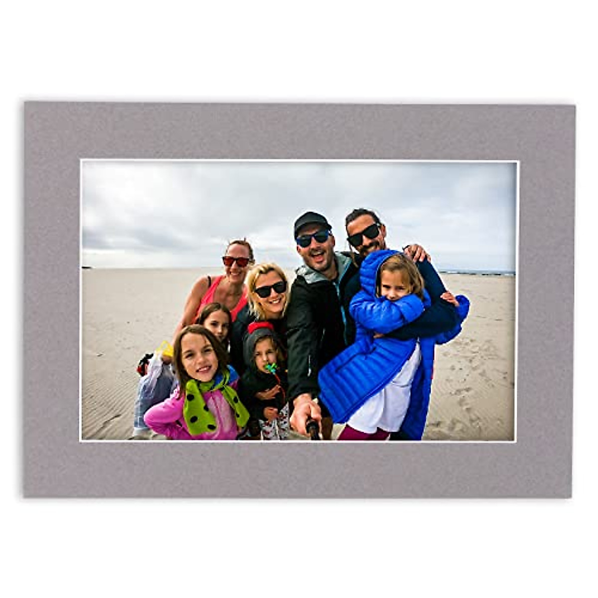 22x28 Mat for 16x20 Photo - Precut Charcoal Picture Matboard for Frames Measuring 22 x 28 Inches - Bevel Cut Matte to Display Art 16 x 20 Inches - Acid Free ONE MAT with Backing Board & Clear Bag