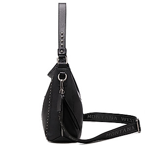 Montana West Genuine Leather Concealed Carry Purses and Handbags for Women Handgun Tote Black MWL-G005BK