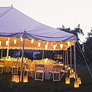 Homemory 50 PCS White Luminary Bags with Hearts, Flame Resistant Candle Bags, Tea Light Luminaries for Wedding, Valentine's Day, Halloween, Thanksgiving, Christmas, Party