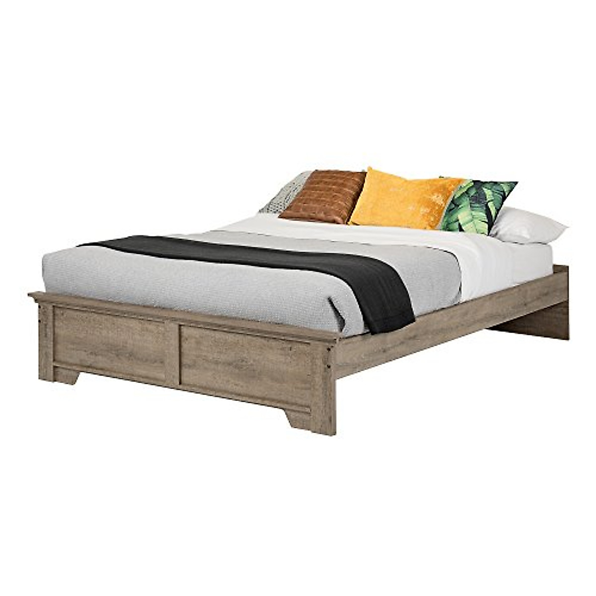 South Shore Versa Platform Bed, Queen, Weathered Oak