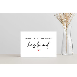 Emily gift Today I Get To Call You My Husband - Husband Vow Card - Husband Wedding Day Card - To My Husband Card