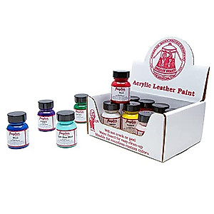 Angelus Brand Acrylic Leather Paint Finisher compatible with Wool, No. 600-4oz