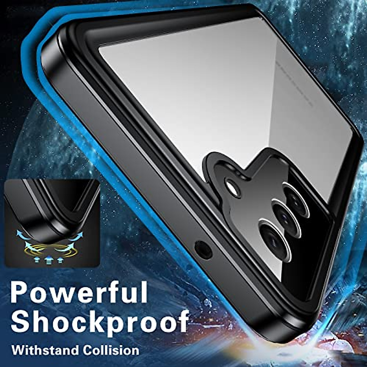ANTSHARE Samsung Galaxy S21 FE Case Waterproof, Galaxy S21 FE 5G Case with Built-in Screen Protector Dustproof Shockproof, Rugged Full Body Protective Clear Case for Samsung Galaxy S21 FE 5G 6.4"