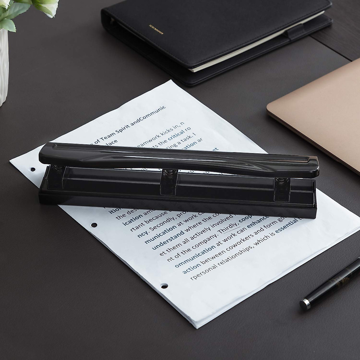 Amazon Basics 3 hole punch, 10 Sheet Capacity