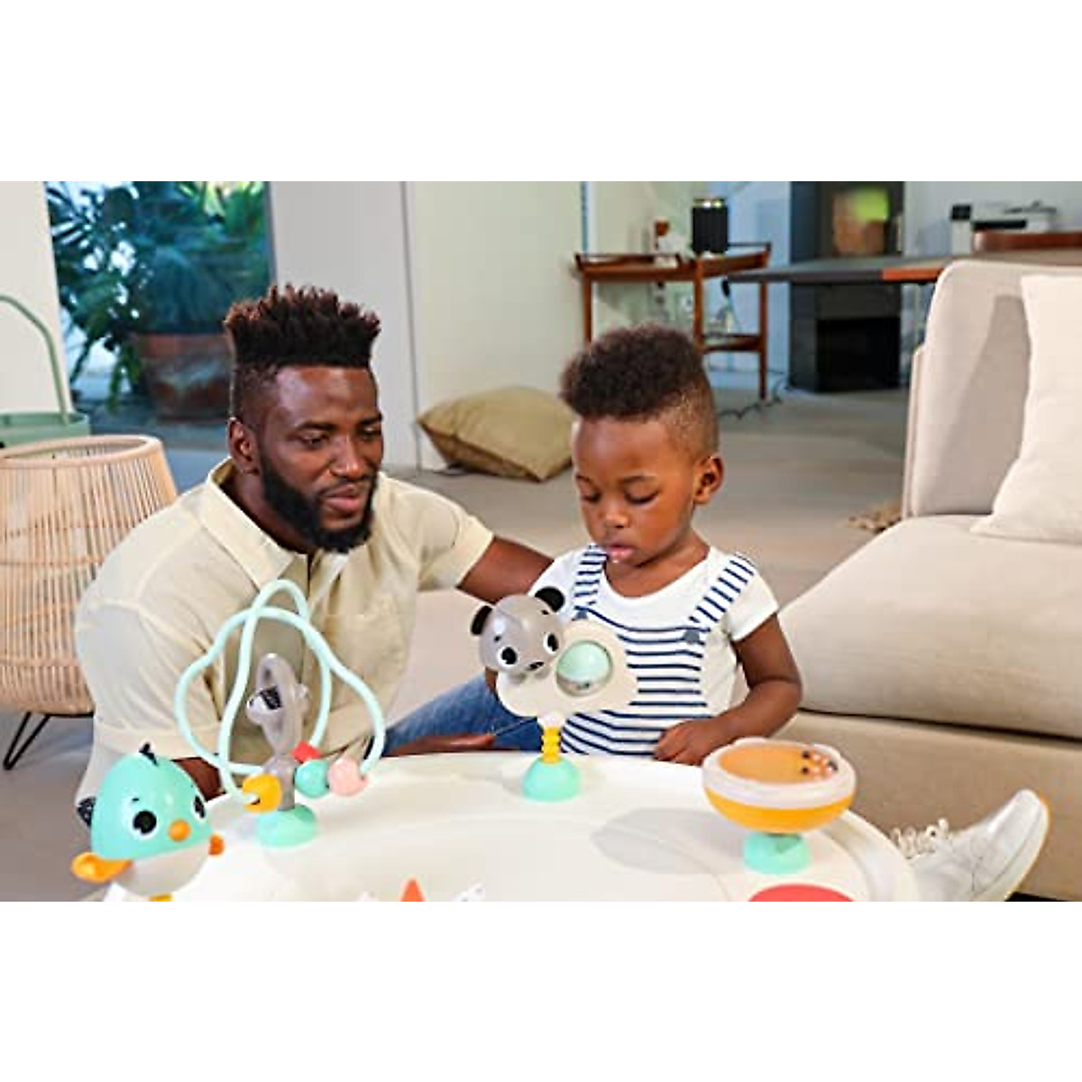 Tiny Love 5-in-1 Stationary Activity Center, 5 Modes of use: Tummy time, Activity Center, Baby Balance Board, Toddler Activity Table, Child Table and Chair, Magical Tales