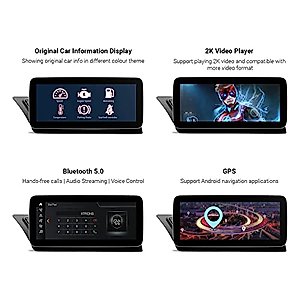 XTRONS 10.25” IPS Touch Screen Car Stereo Android 12 Qualcomm Octa Core GPS Navigator MMI Control Retained Built-in Car Auto Play Android Auto Support OBD DVR for Audi Multimedia A4 S4 RS4 A5 S5 RS5
