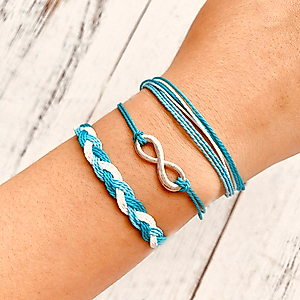 Softones VSCO String Wave Bracelets for Women Handmade Colorful Waterproof Adjustable Braided Beach Bracelet Set for Women