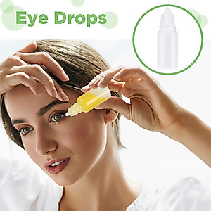 Uiifan 12 Pcs Plastic Squeezable Dropper Bottle Small Empty Liquid Dropper with Screw Cap Portable Eye Dropper Bottle with 2 Funnels 2 Droppers for Eye Drops Oils Saline Essence (White,20ml)