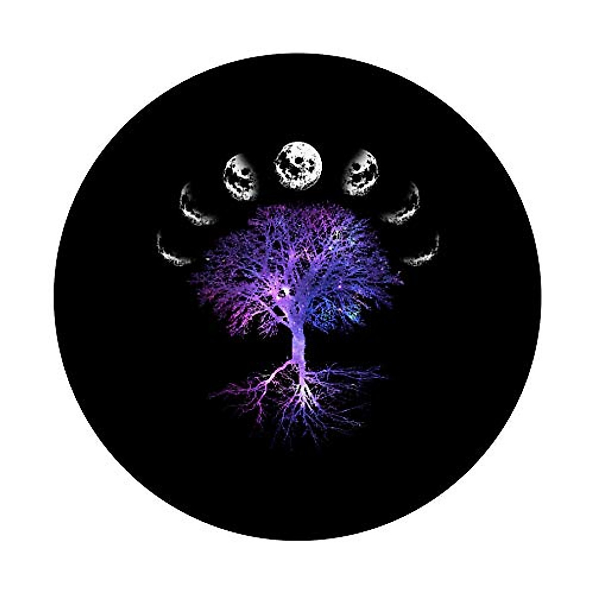 Phases of the Moon Tree of Life Chakra Spiritual Healing PopSockets PopGrip: Swappable Grip for Phones & Tablets